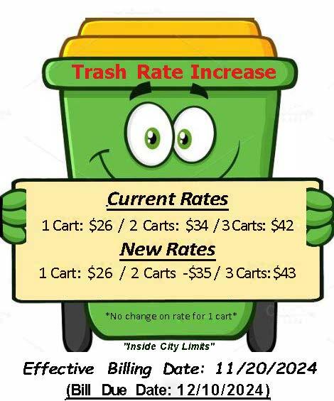 Open Or Change a Trash Account | Jones Creek Texas